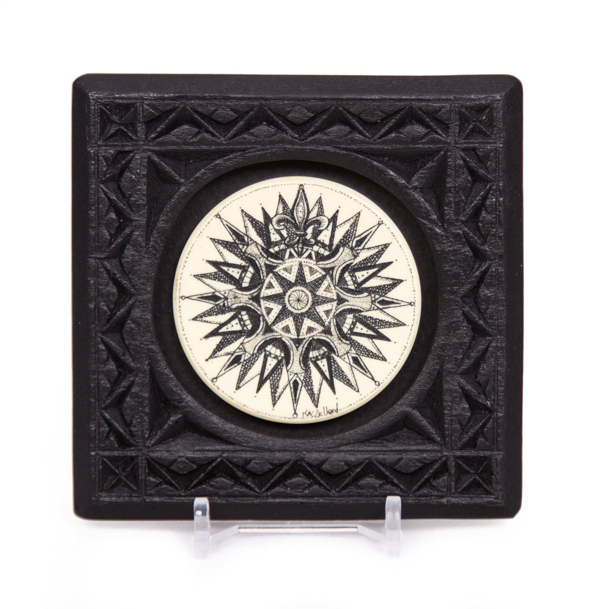 "Compass Rose" Small Chip Carved Frame – Tree of Life Artworks